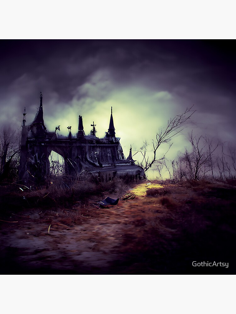 "Occult Gothic Aesthetic - The Lost Chapel Goth Art" Sticker for Sale ...