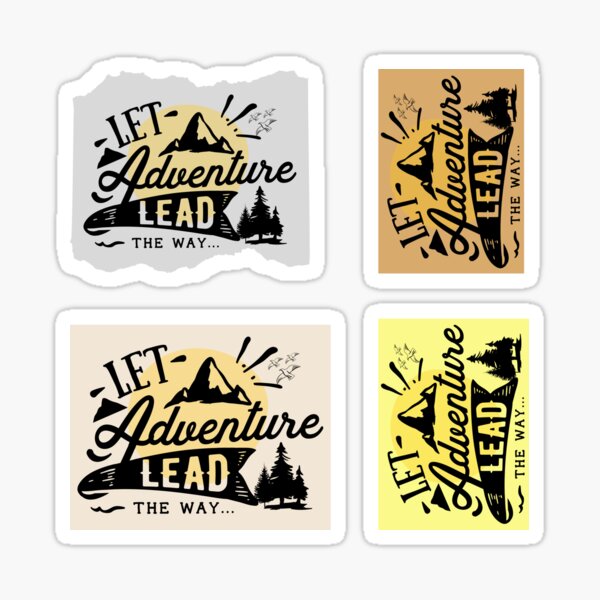 "Let Adventure Lead The Way Quote" Sticker by littleyoung | Redbubble
