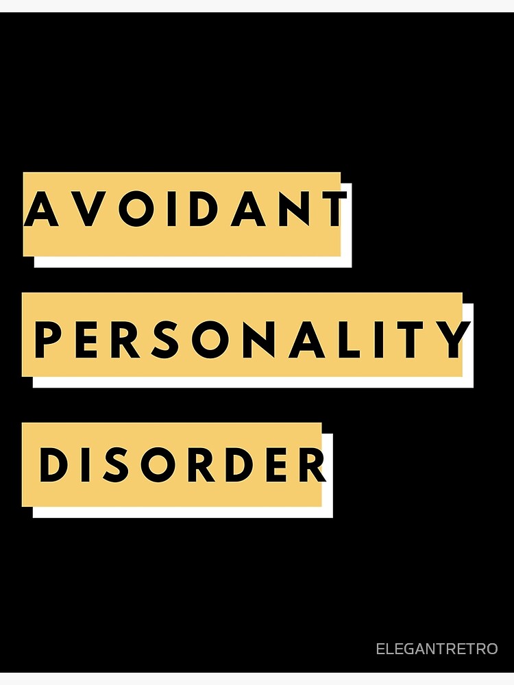 Póster «Trastorno por evitación de la personalidad AVPD» de ...