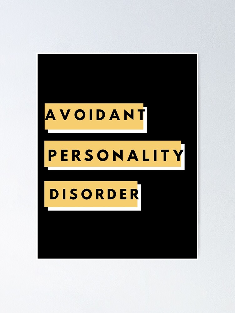 Póster «Trastorno por evitación de la personalidad AVPD» de ...