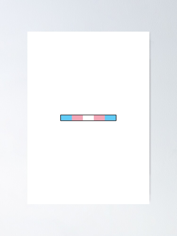 "Subtle Transgender Pride Flag Strip, Subtle Trans Pride" Poster by ...