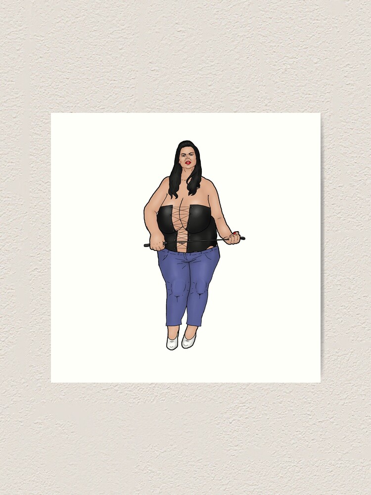 "strict BBW dominatrix with very large breasts in jeans and corset" Art ...