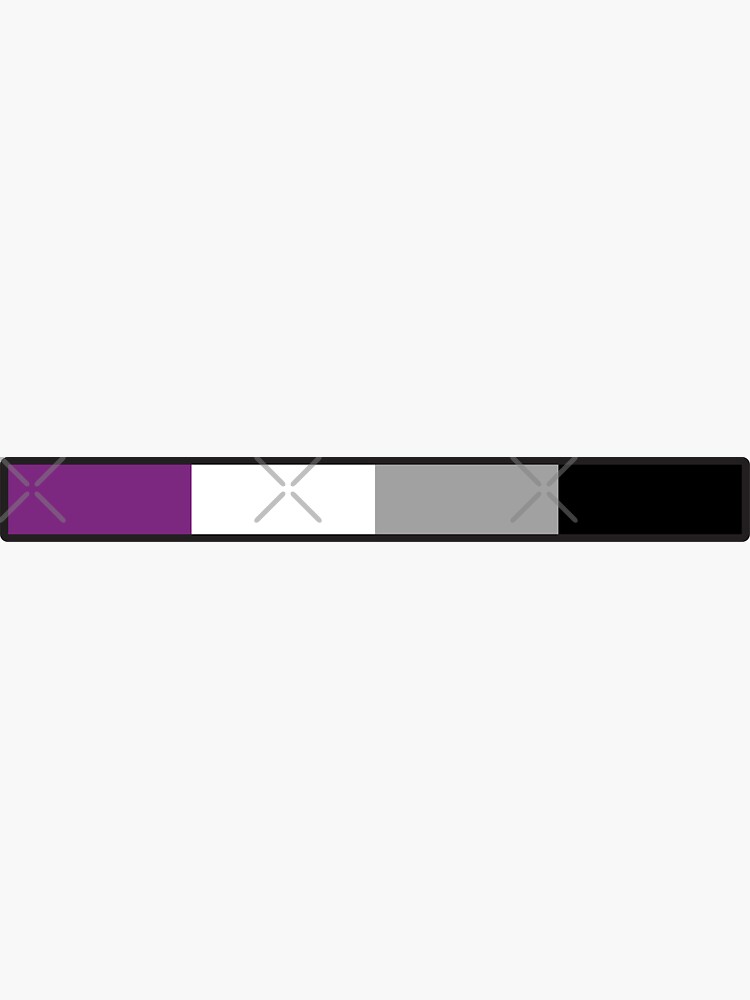 "Subtle Asexual Pride Flag Strip, Subtle Ace Pride" Sticker for Sale by ...