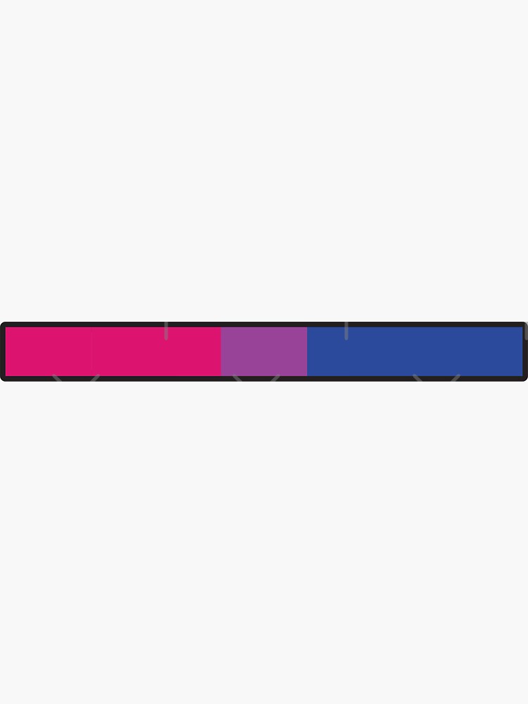 "Subtle Bisexual Pride Flag Strip, Subtle Bi Pride" Sticker for Sale by ...