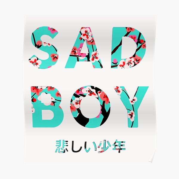 "Sad Boy Japanese" Poster for Sale by JimPfeifer | Redbubble