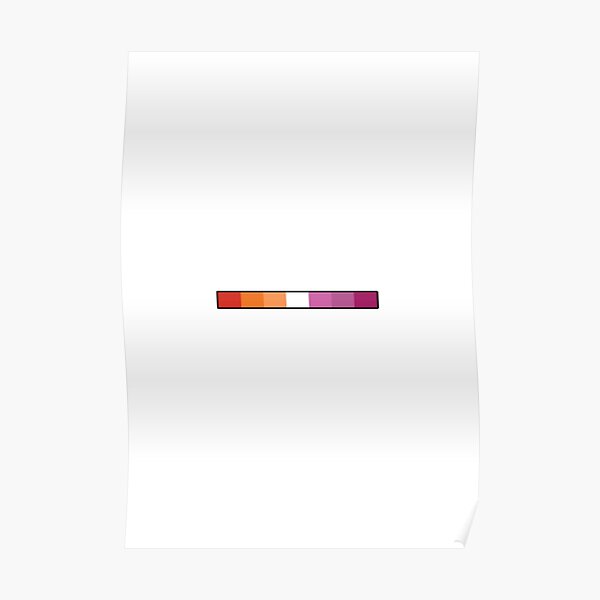 "Subtle Lesbian Pride Flag Strip, Subtle wlw Pride" Poster by ...