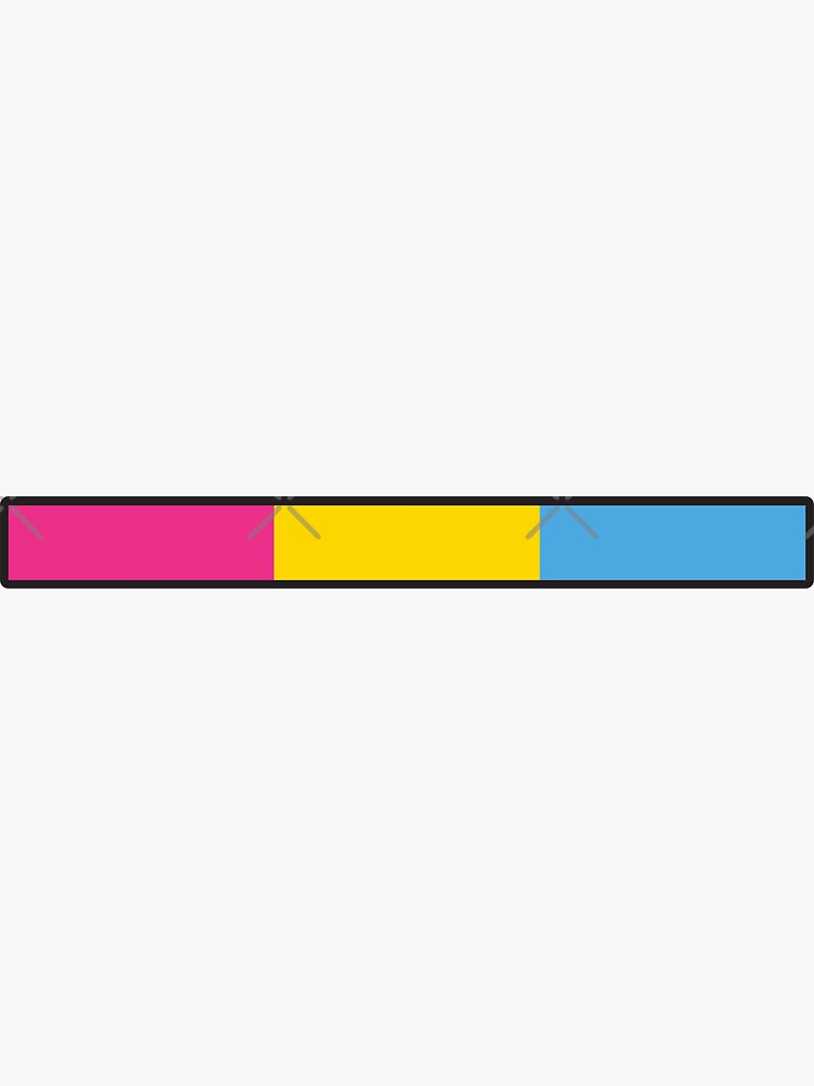 "Subtle Pansexual Pride Flag Strip, Subtle Pan Pride" Sticker for Sale ...