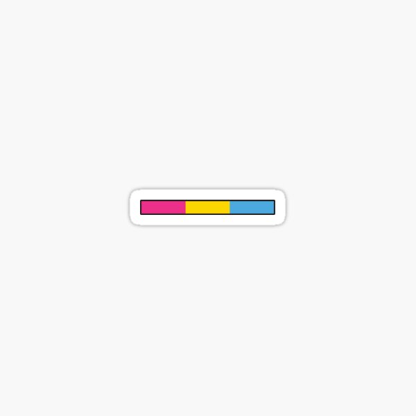 "Subtle Pansexual Pride Flag Strip, Subtle Pan Pride" Sticker for Sale ...