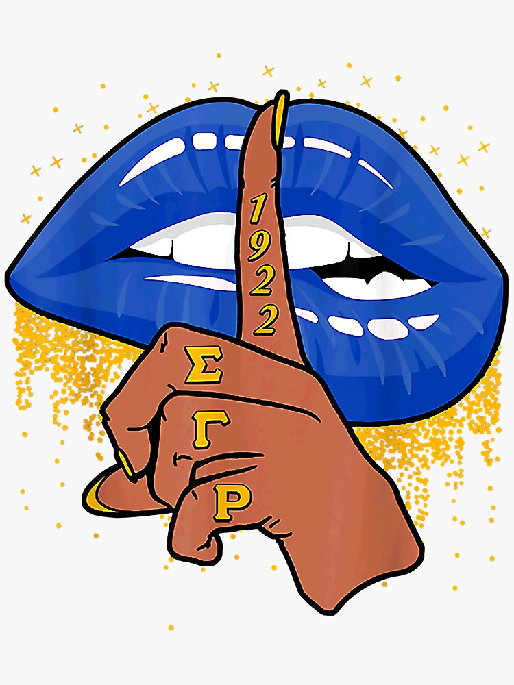 "Women SGRho Sigma-1922 Cool Lips Bite Gamma-Rho Poodle" Sticker for ...