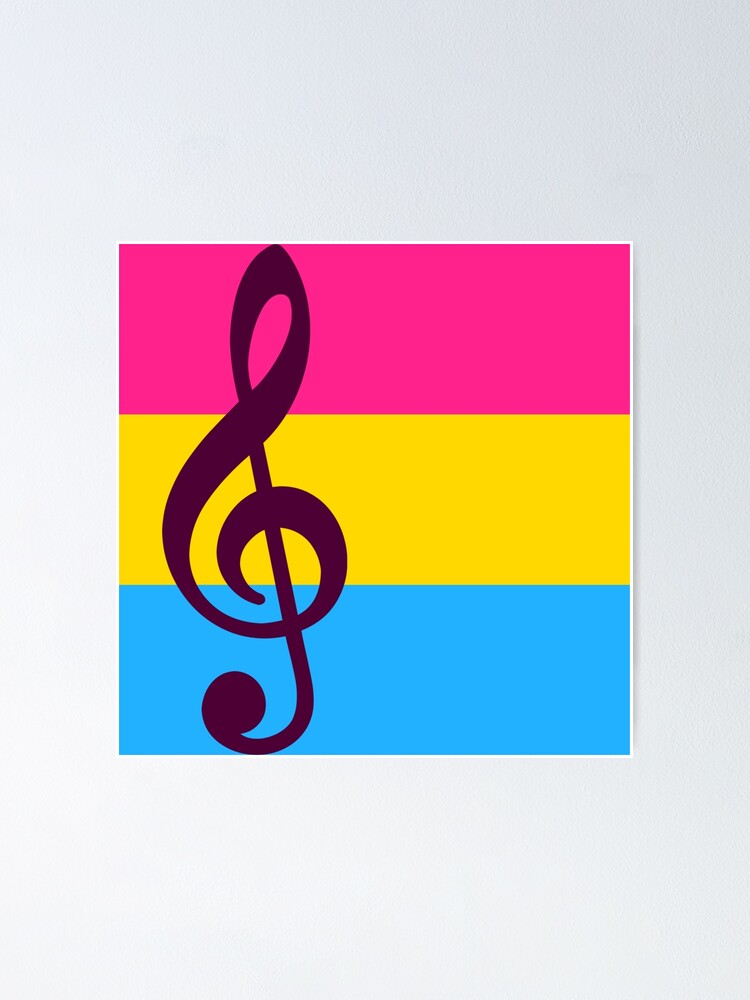 "Treble Clef Pan Pride" Poster for Sale by maliciousarts | Redbubble
