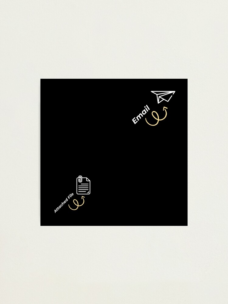 "Email and Attached File Meme" Photographic Print for Sale by ...