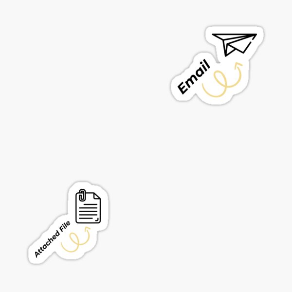 "Email and Attached File Meme" Sticker for Sale by Mechashadow | Redbubble