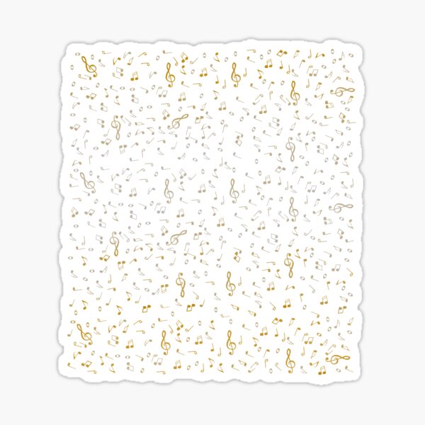 "Gold Gradient Music Notes" Sticker for Sale by DeborahCamp | Redbubble
