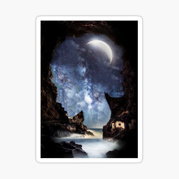 "Face Cave " Sticker by jayy-dee | Redbubble