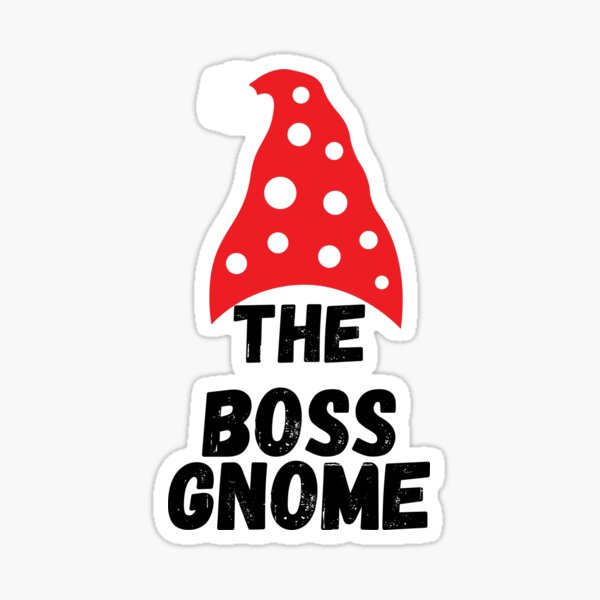 Pegatina «The Boss Gnome Buffalo Plaid Navidad, felices fiestas» de OFM ...