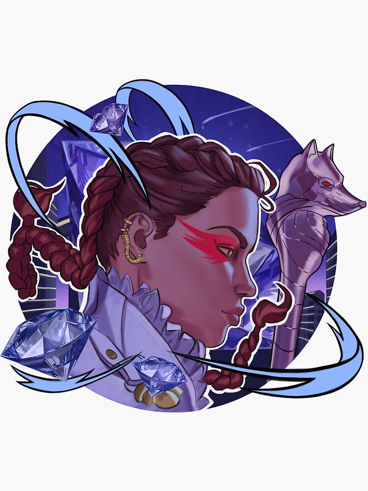 "Loba Portrait" Sticker for Sale by marisaraniart | Redbubble