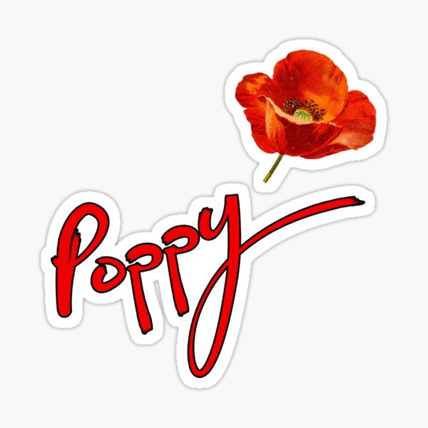 "Poppy" Sticker for Sale by Printedarts | Redbubble