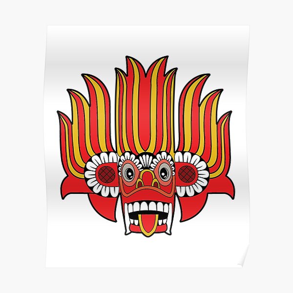 "Sri lanka Traditional Yakka Mask" Poster for Sale by ModernFlex ...