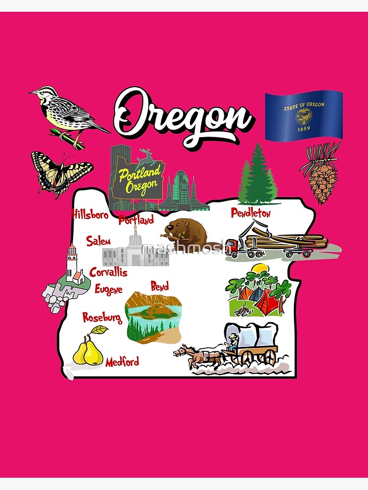 Printable Oregon Map With Cities