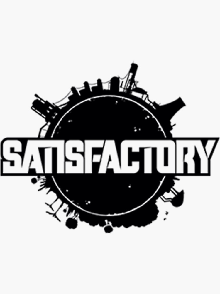 "Satisfactory logo " Sticker for Sale by ShopCafeDisco | Redbubble