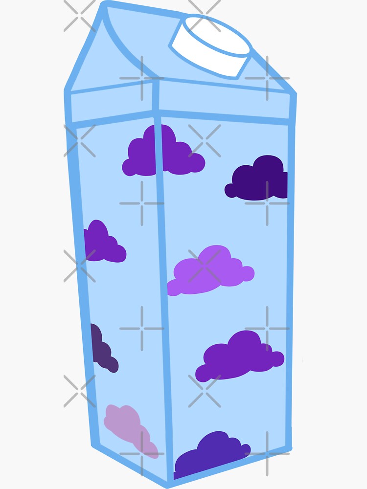 "Crystal cloud milk carton bottle" Sticker for Sale by violettclouds ...
