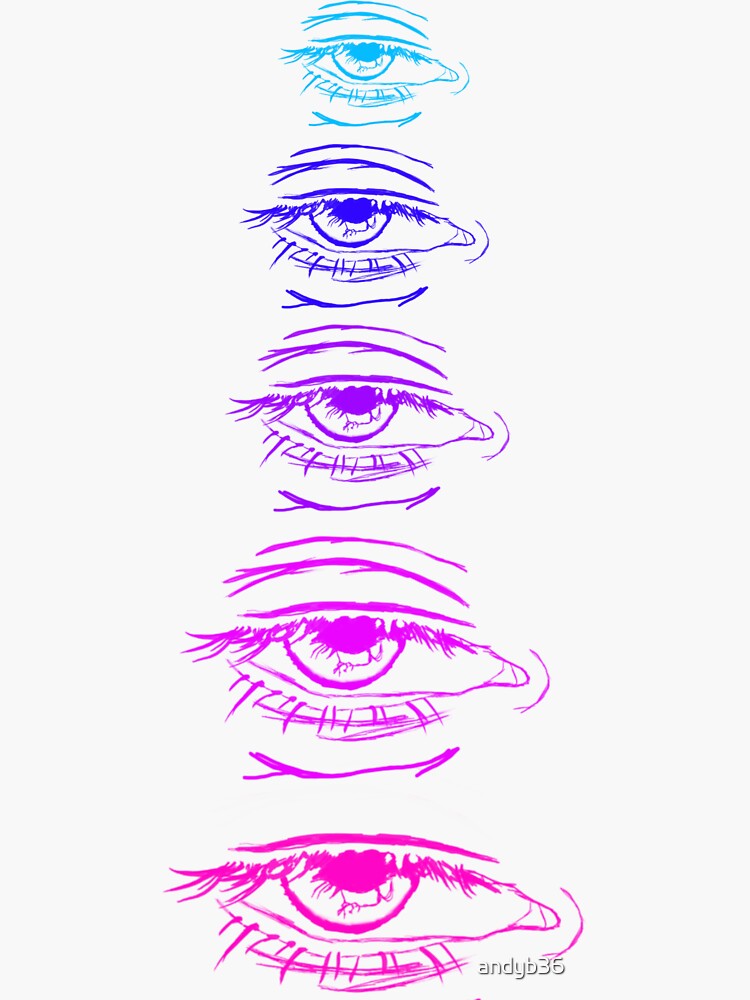 "Sore eyes" Sticker by andyb36 | Redbubble