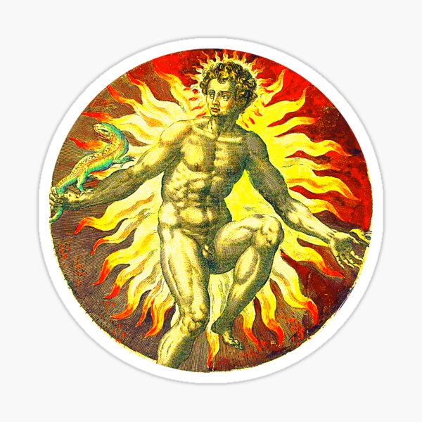"Vuur - A Burning Man" Sticker for Sale by Uncertain-Tees | Redbubble