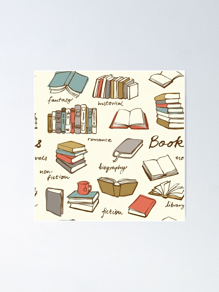 "Vintage Book Hand Drawing " Poster by JaskolArt | Redbubble