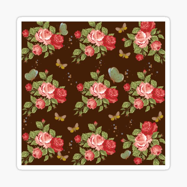 "Bunch of roses with butterfly" Sticker by Shikhadaga | Redbubble