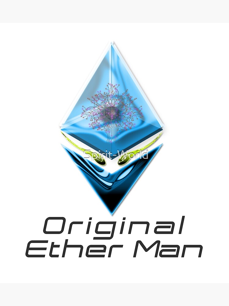 Póster «OEM - Original Ether Man Cabeza de color azul claro con cerebro ...