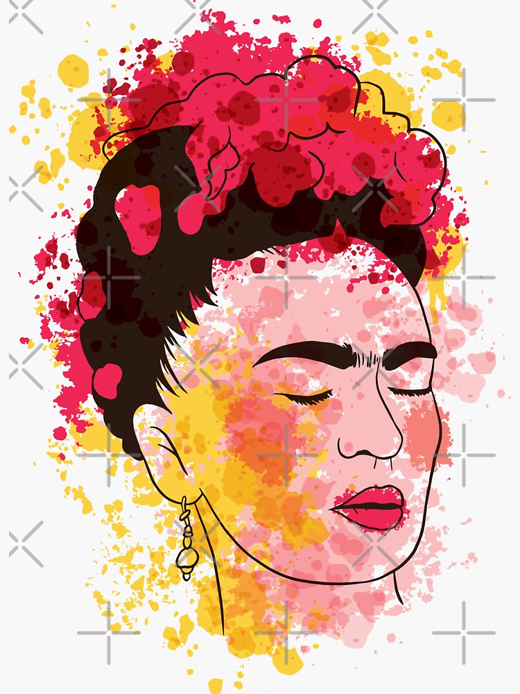 "Watercolour Frida Kahlo" Sticker for Sale by masterchaotic | Redbubble
