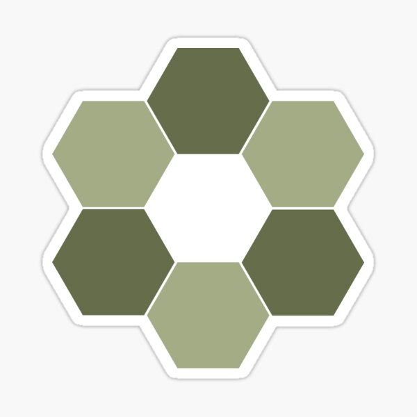 "Hexagonal Flowers" Sticker for Sale by Germedesign | Redbubble