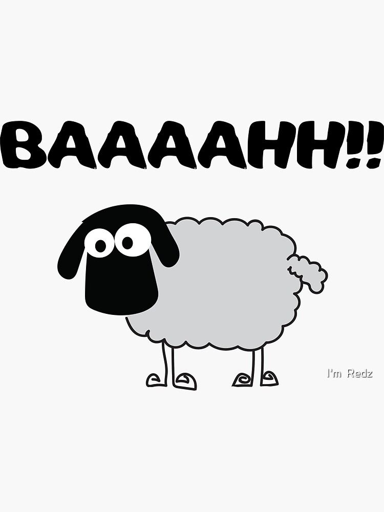 "Black Face Sheep | BAAAAHH!!" Sticker for Sale by NNzStore | Redbubble