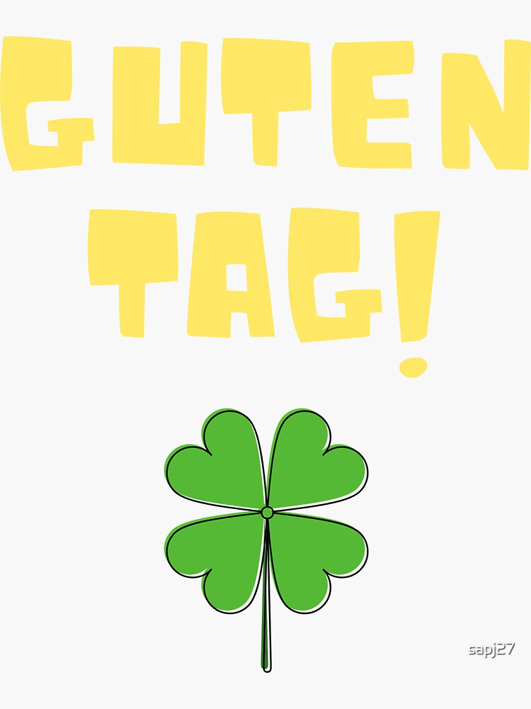 "guten tag!" Sticker for Sale by sapj27 | Redbubble