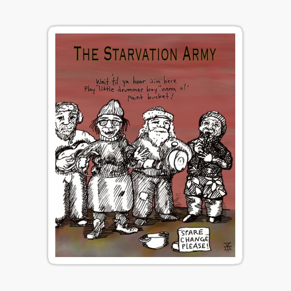 "Starvation Army" Sticker for Sale by ColdCampComix | Redbubble