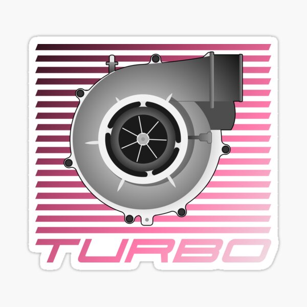 "Pink Turbo" Sticker for Sale by LaftaDesign | Redbubble
