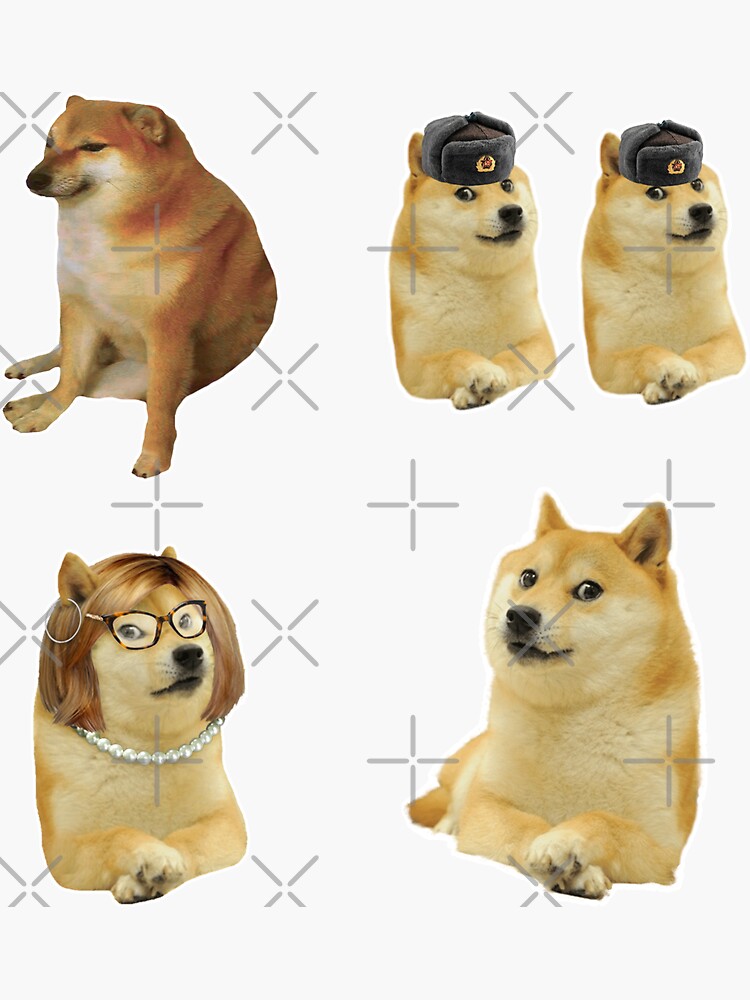 "Dogs Meme Doge And Cheems" Sticker for Sale by cuteeshop | Redbubble
