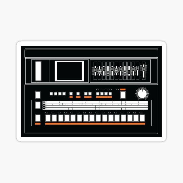 "TR-707 Vintage Drum Machine" Sticker for Sale by AtomicMalibu | Redbubble