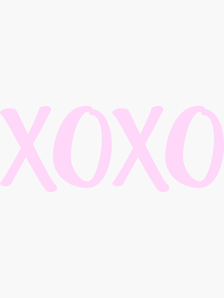 "XOXO-pink sticker" Sticker by giulinas | Redbubble