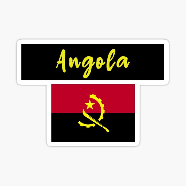 "Angola Flag" Sticker by Zele | Redbubble
