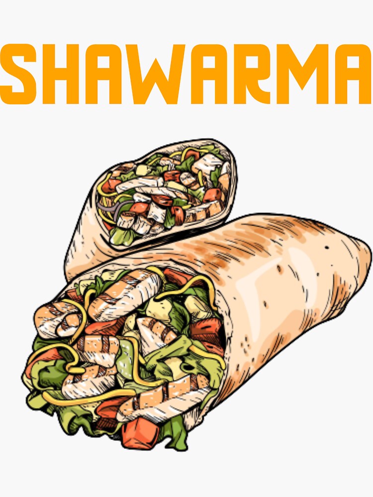 "shawarma " Sticker for Sale by akomi2 | Redbubble