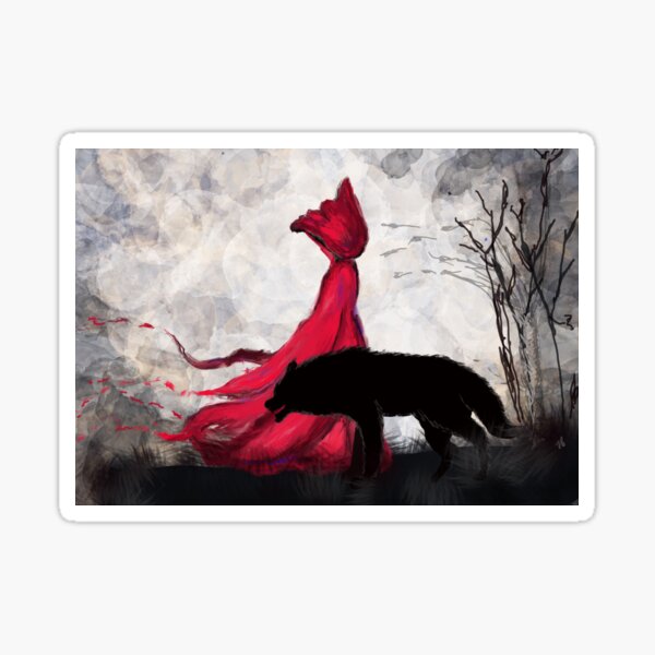 " Little Red Riding Hood" Sticker for Sale by LittleGeorgia2 | Redbubble