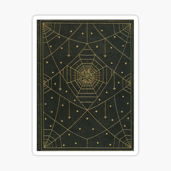"Geometric Lines Gold Thread Cobweb [Distressed Style]" Sticker for ...