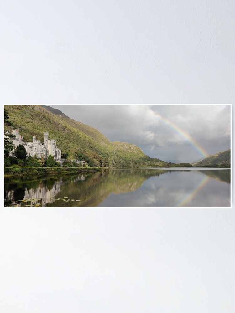 "Kylemore Abbey and Rainbow" Poster for Sale by DrkTarZan | Redbubble