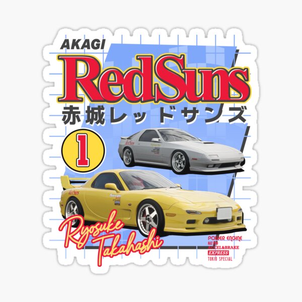 "Akagi Red Suns" Sticker for Sale by DeadRight | Redbubble