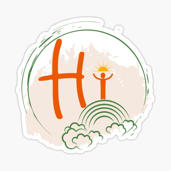 "Hi for everyone!" Sticker for Sale by essyport | Redbubble