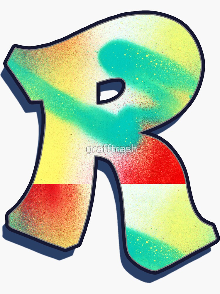 "Letter R - Spray" Sticker for Sale by grafftrash | Redbubble