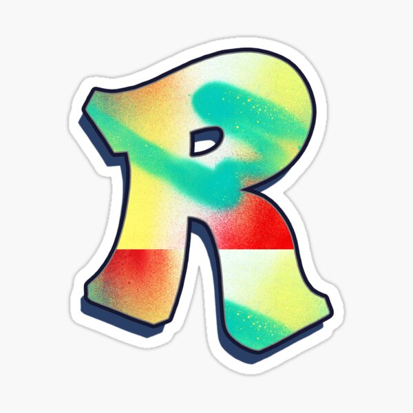 "Letter R - Spray" Sticker for Sale by grafftrash | Redbubble