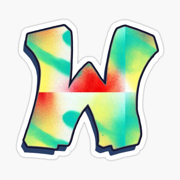 "Letter W - Spray" Sticker for Sale by grafftrash | Redbubble