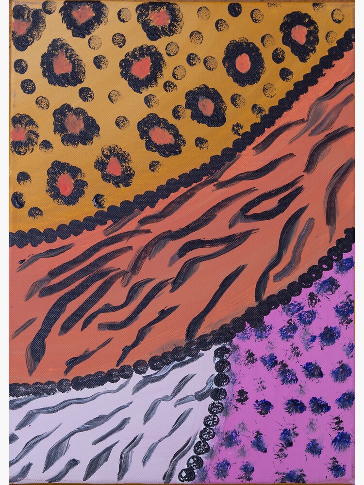 "animal print collage" Sticker by RuthlauraMiller | Redbubble